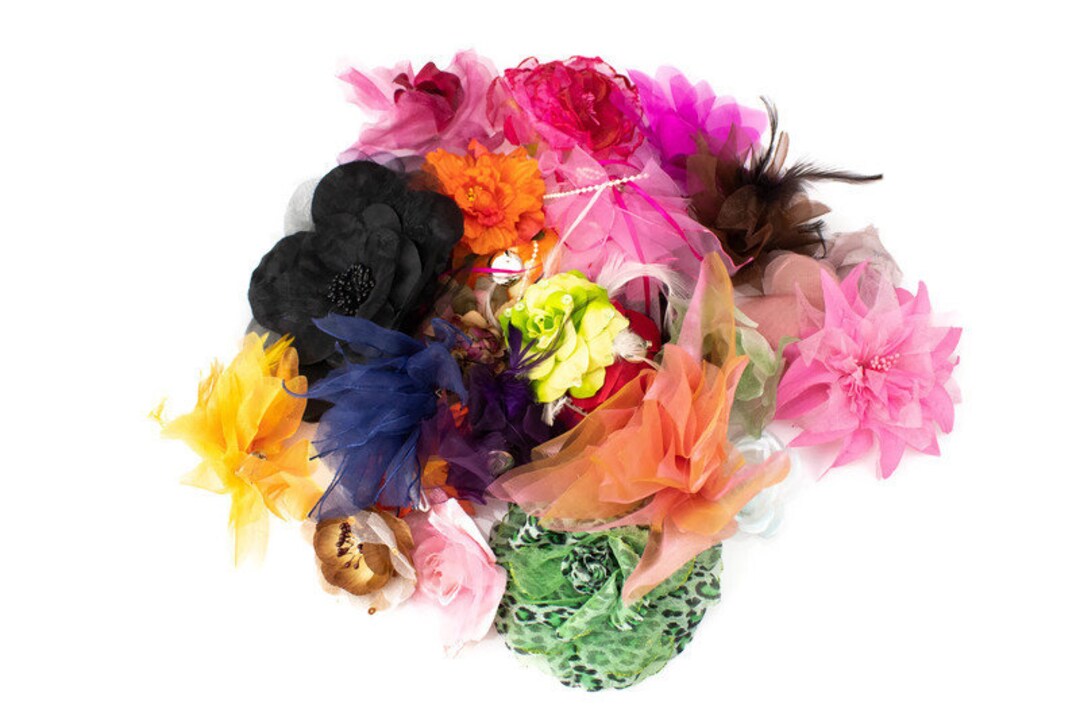 20 Fabric Flowers Floral Assortment Variety Pack - Etsy