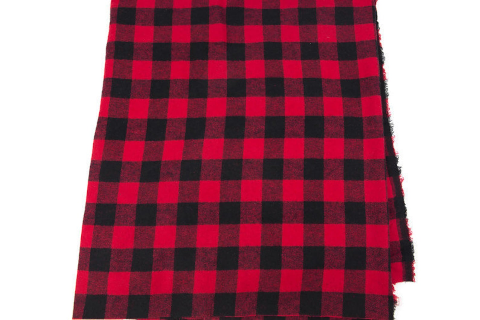 Red and Black Buffalo Plaid Flannel Fabric - 100% Cotton - Etsy