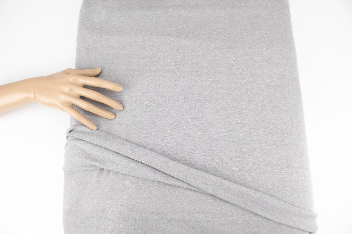 Heather Gray Hacci Knit Fabric by the Yard OSK01090R - Etsy