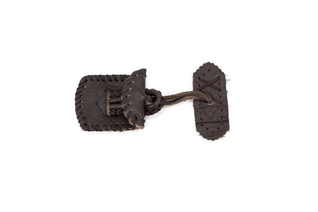 Dark Brown Leather Toggle Set Made in Italy by Simona B. Collection's ...
