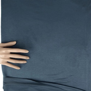 Deep Ocean Blue Knit Jersey Fabric by the Yard ATK00358R - Etsy