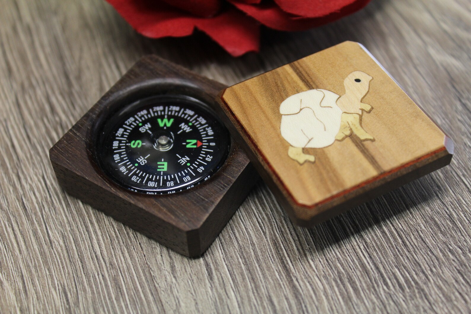 Compass Unique Compass Box Personalized Compass Fish - Etsy