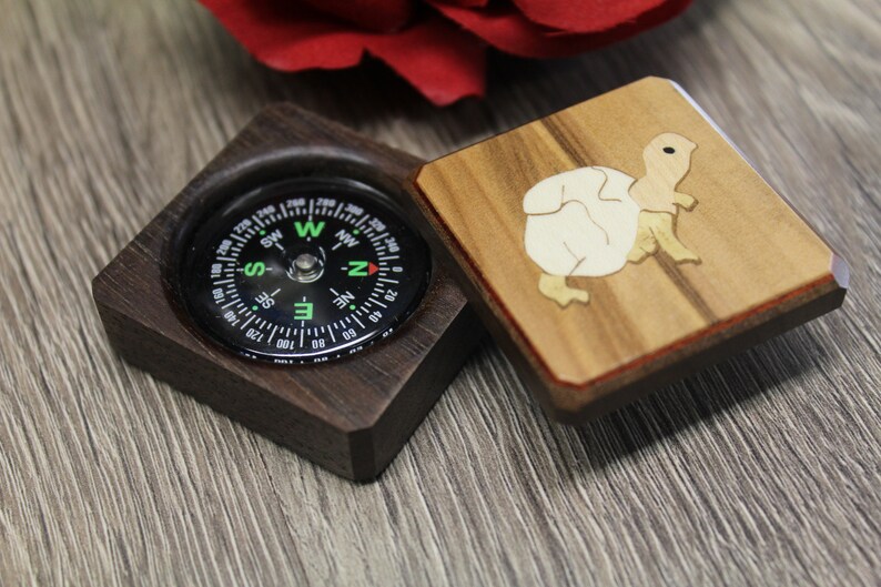 Compass Unique Compass Box Personalized Compass Fish - Etsy