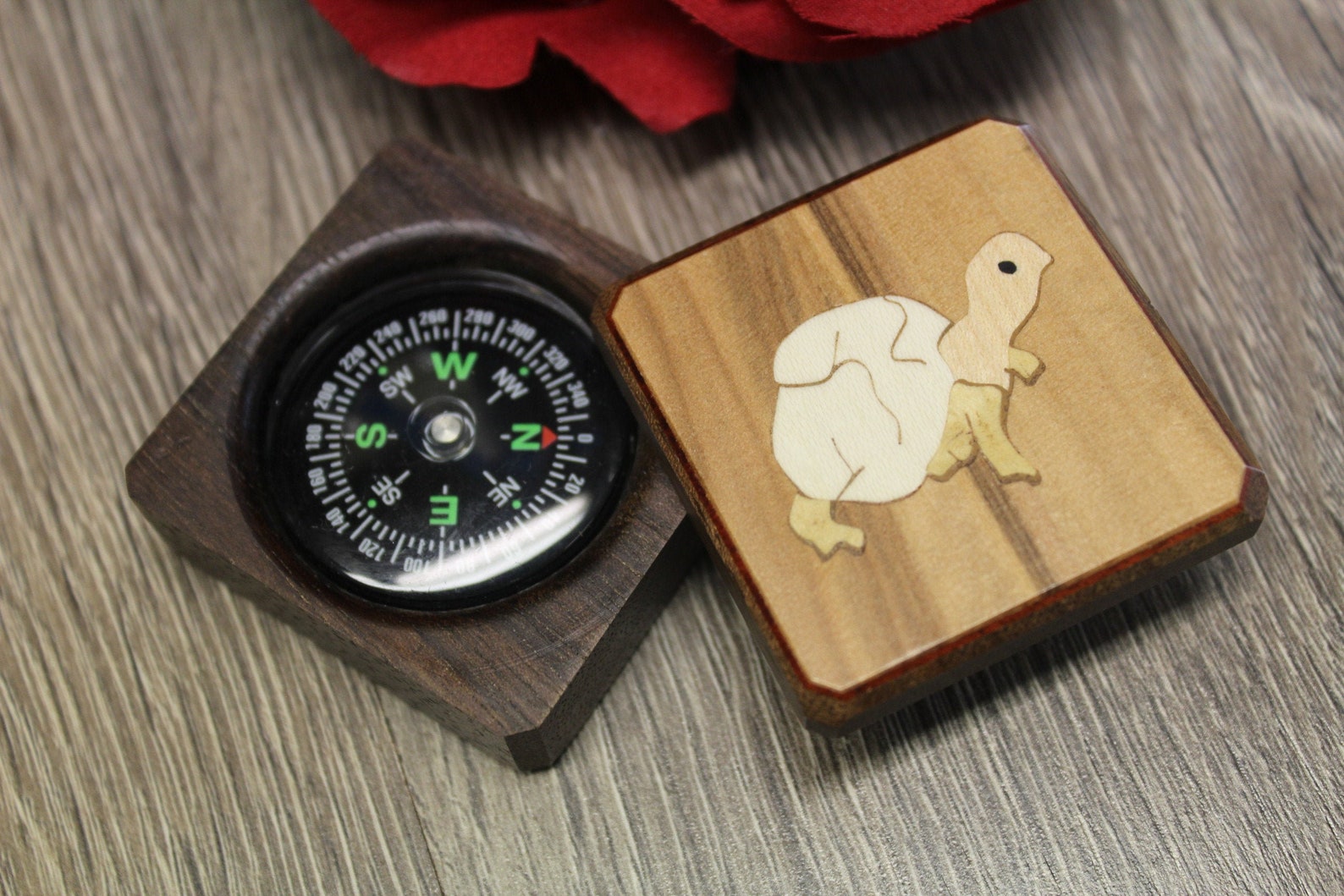 Compass Unique Compass Box Personalized Compass Fish - Etsy