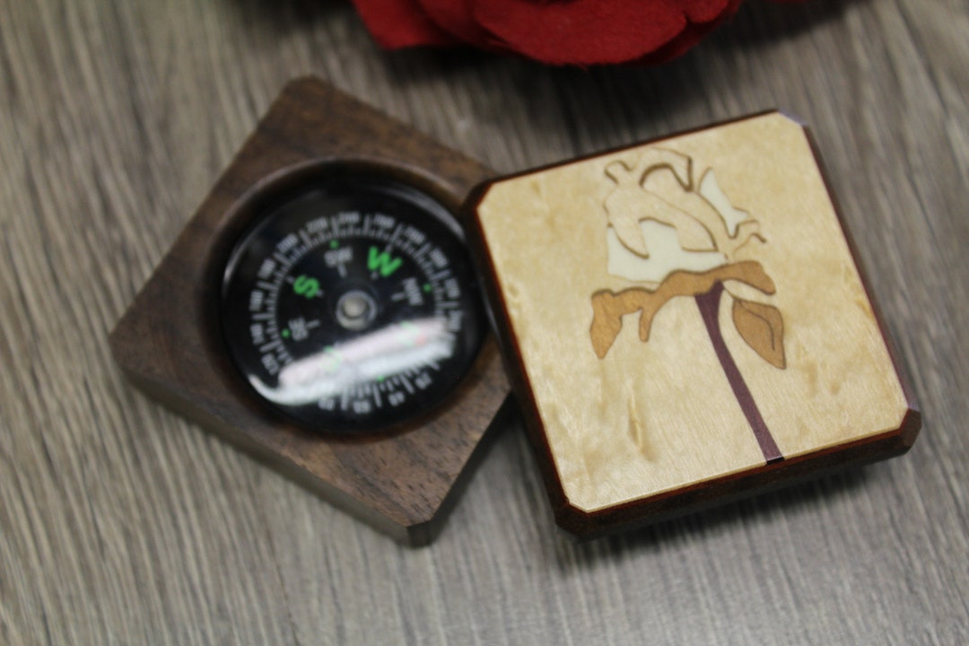 Compass, Unique Compass Box , Personalized Rose Compass,flower Baptism ...