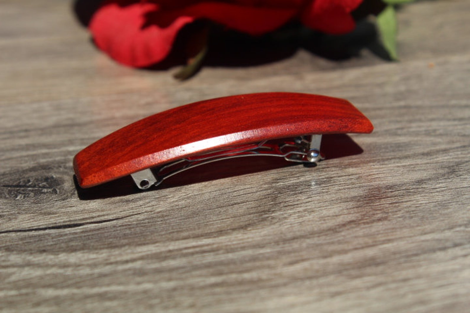 Hair Clip Red Hair Barrette French Clip Hair Barrette - Etsy