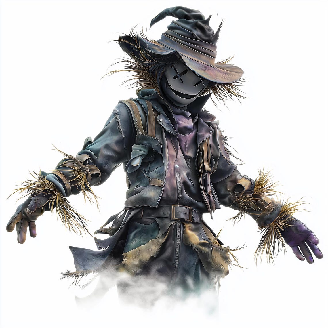 Spooky Scarecrow Clipart Set for Halloween Fun - Etsy