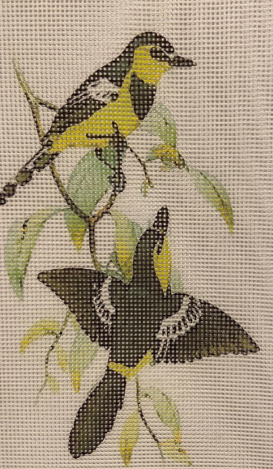 Needlepoint canvas Birds vintage No Threads - Etsy Italia