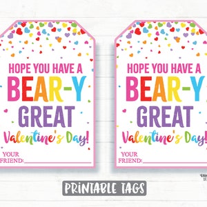 Bear-y Great Valentine, Bear Valentine, Bear-y Valentine Tags ...