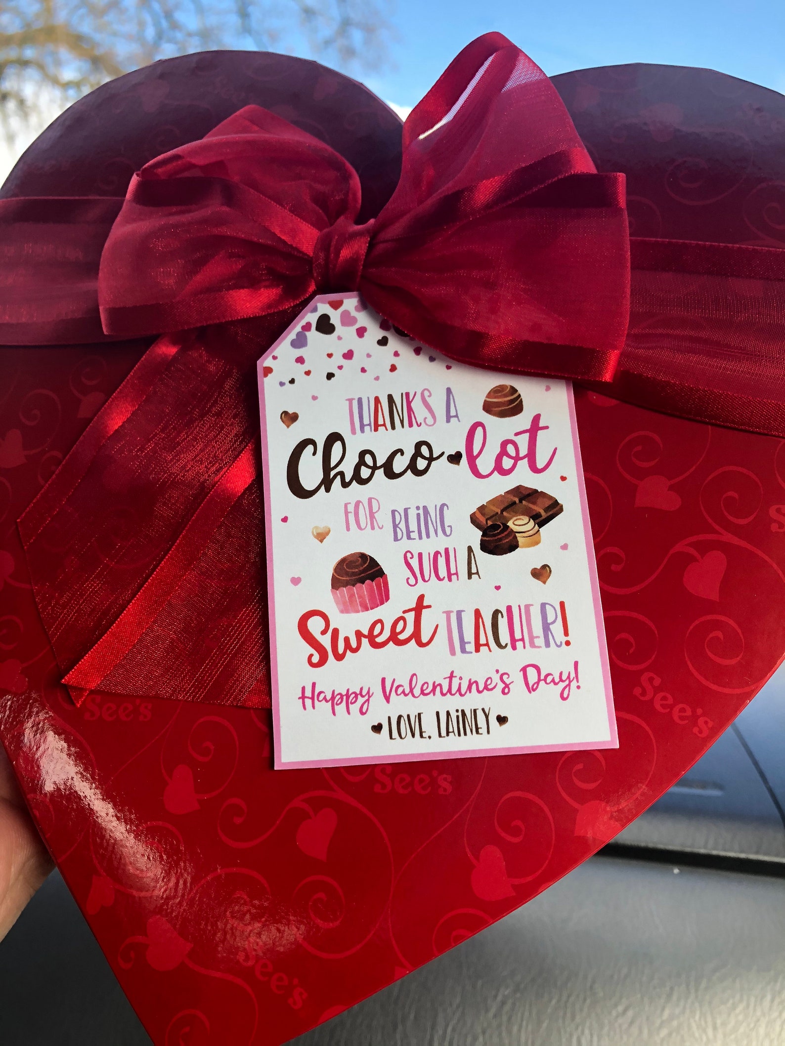 Thanks a Choco-lot for Being a Sweet Teacher Chocolate Thank | Etsy