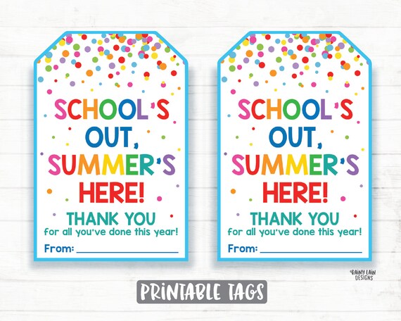 School's Out Summer's Here Thanks for All You've - Etsy