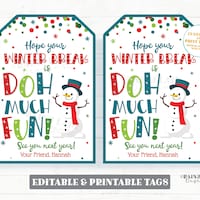 Editable Play Dough Gift Tag Digital Download Doh Christmas Gift Tag ...