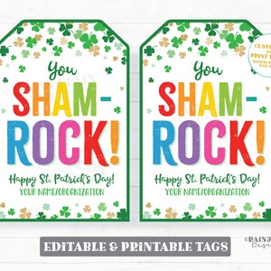You Sham-rock Tag Shamrock Thank You St Patrick's Day Gift St Patty's ...