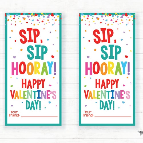 Crazy Straw Valentine Card Silly Straw Valentine Sip Sip - Etsy