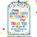Happy Administrative Professionals Day Gift Tag, Office Staff ...
