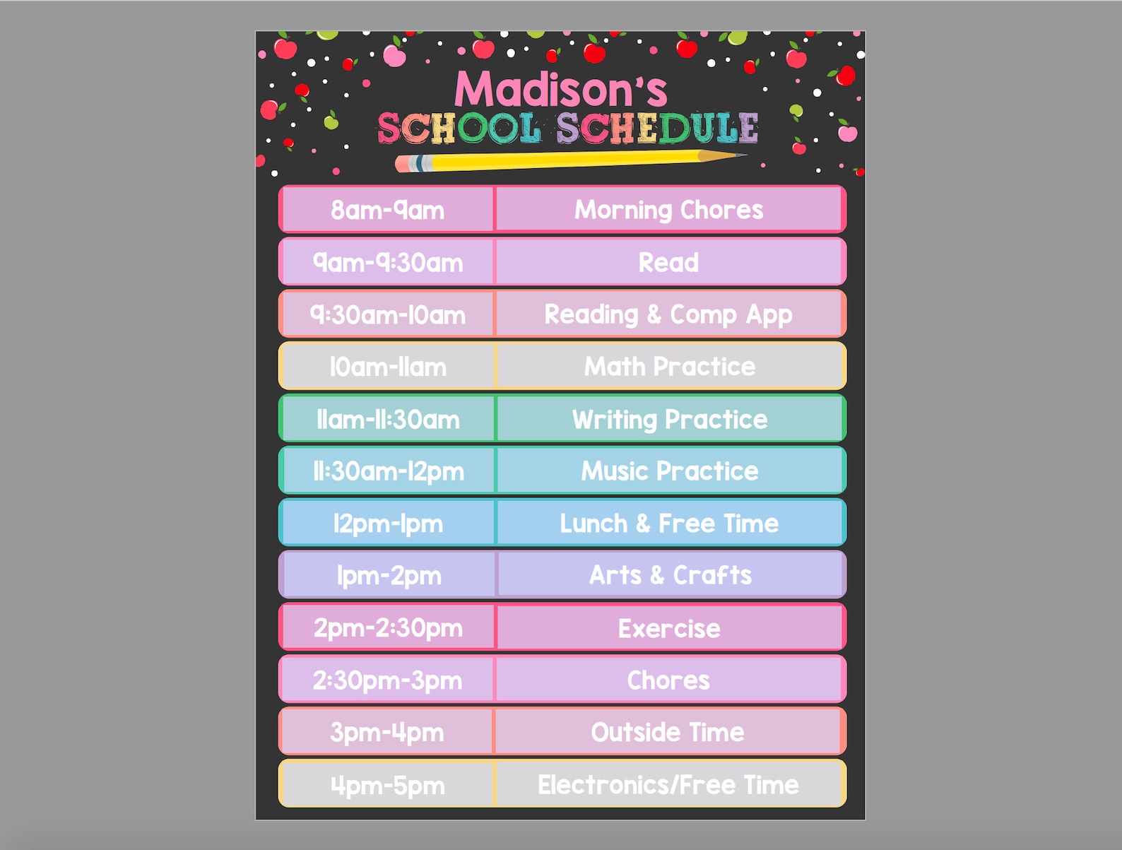Printable Kids Home School Schedule Editable Daily Schedule Etsy printable-kids-home-school-schedule-editable-daily-schedule-etsy
