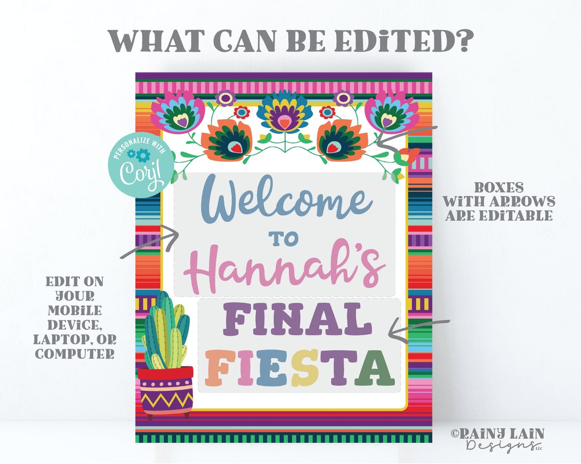 Final Fiesta Sign Final Fiesta Welcome Sign Fiesta Bachelorette Party ...