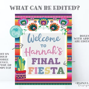 Final Fiesta Sign Final Fiesta Welcome Sign Fiesta Bachelorette Party ...