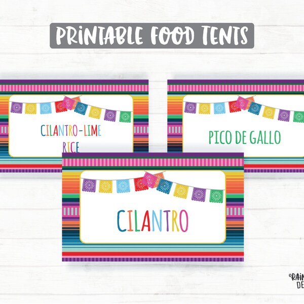 Fiesta Food Labels - Etsy