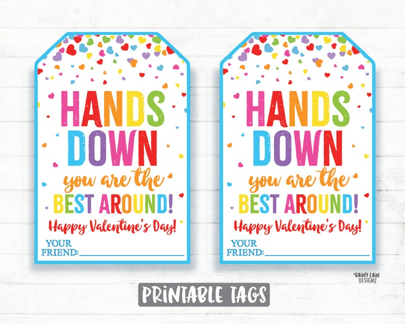 Hands Down you are the Best Around Valentine Hand Sanitizer | Etsy