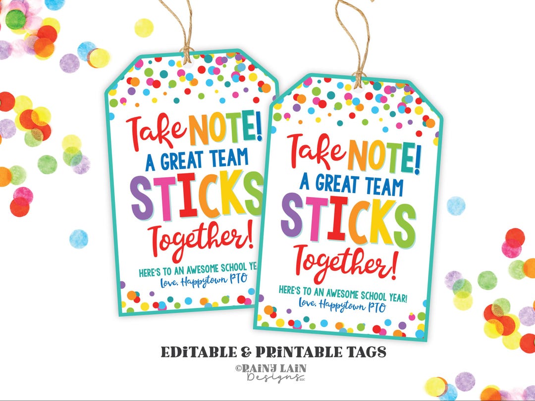 First Day of School Teacher Gift Ideas, Take Note, Sticky Notes ...