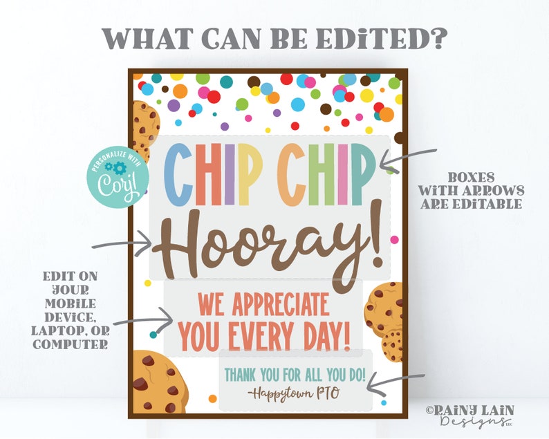 Chip Chip Hooray We Appreciate You Every Day Sign Teacher - Etsy