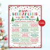 Editable Holiday Teacher and Staff Appreciation Itinerary Christmas ...
