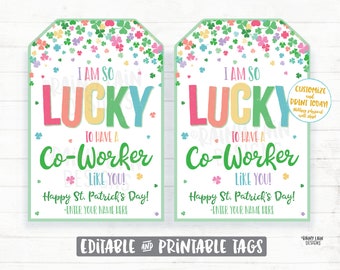 Lucky to Have a Co-worker Like You St Patrick's Day Gift - Etsy