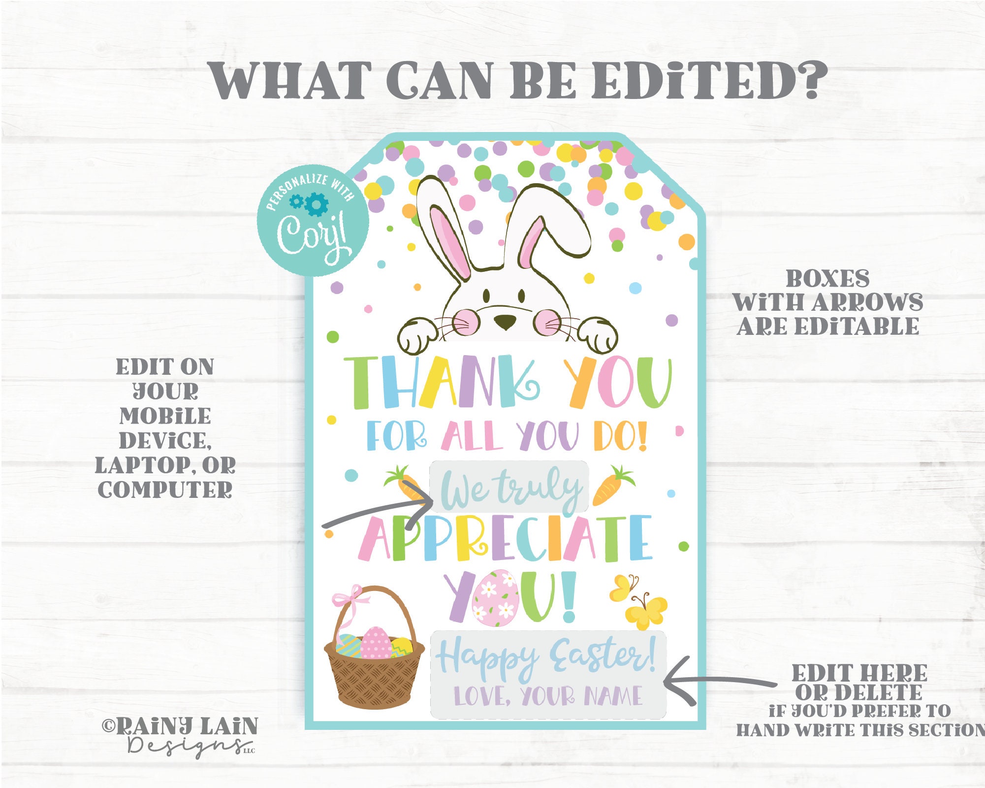 Easter Gift Tags Thank You We Truly Appreciate You Spring Break Teacher ...