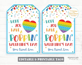 Have A Poppin' Valentine's Day Printable/ Non-food - Etsy