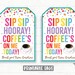 Sip Sip Hooray Coffee's on Me Today Tag Coffee Gift Tag - Etsy