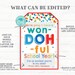 Wondohful School Year Tag Play Dough Playdough Editable First Day of ...
