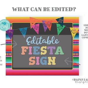 Editable Fiesta Sign Custom Serape Welcome Fiesta Ideas Decorations ...