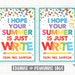 I Hope Your Summer is Just Write Tags Pencil End of School Year Gift ...