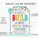 Let's Build A Great School Year Together Tag Editable Building Blocks ...