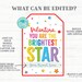 Valentine You're the Brightest Star, Valentine's Day Tag Glow in the ...