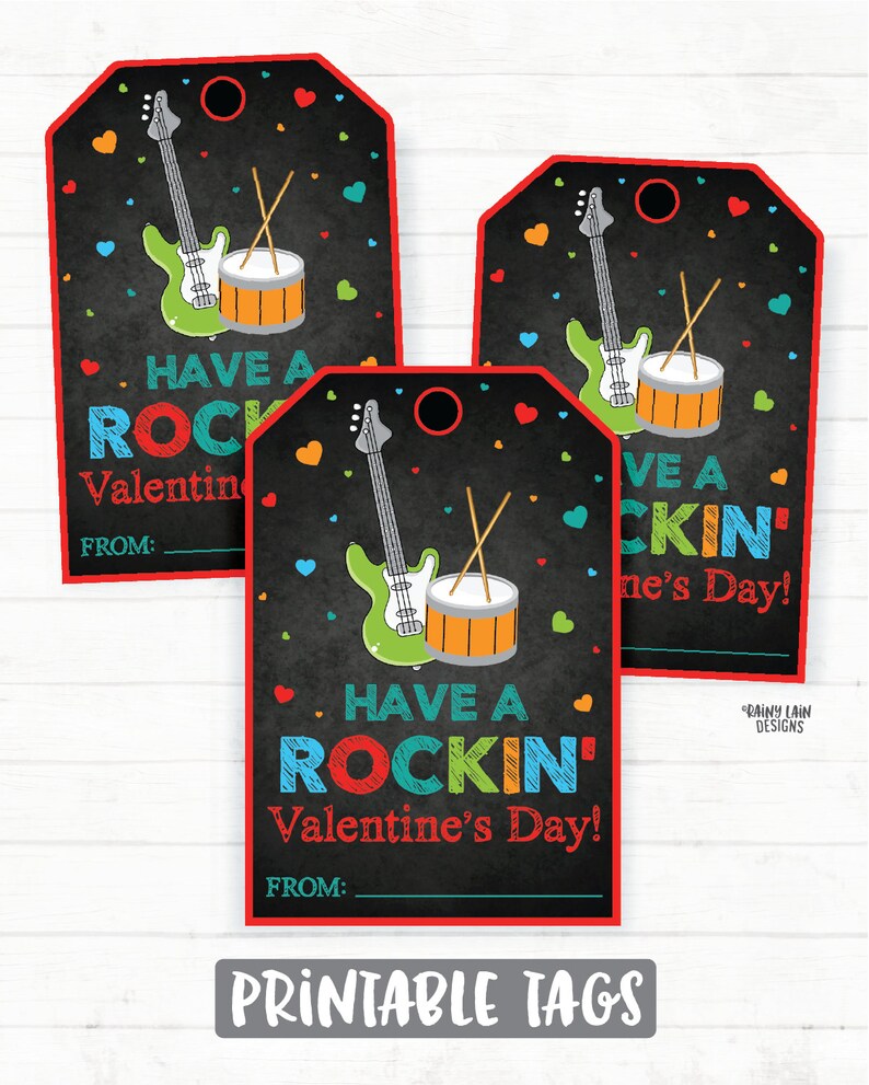 Have a Rockin Valentine's Day, You Rock, Rocks, Pop, Guitar, Drum ...