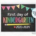 First Day of Kindergarten Sign Girl Printable First Day of School Sign ...