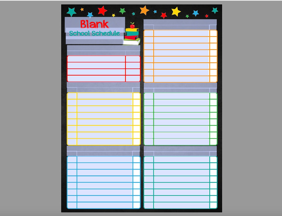 Daily School Schedule Template Editable Home School Schedule - Etsy