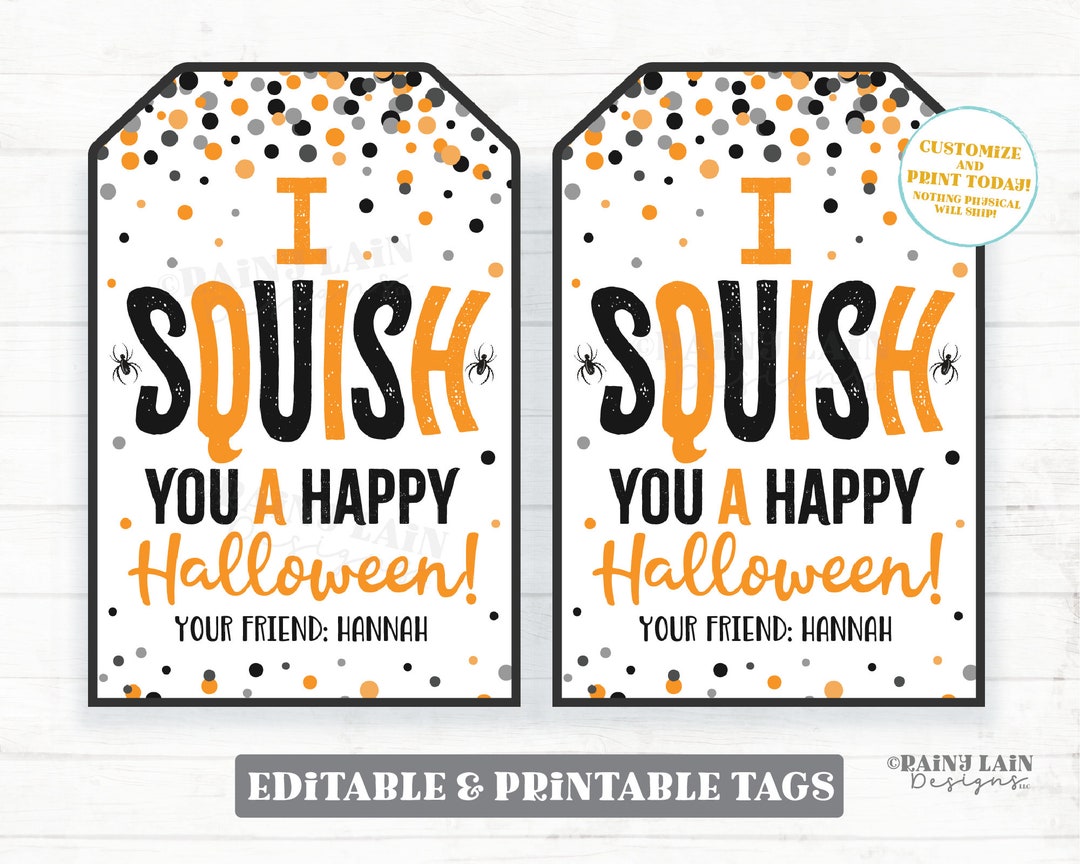 Squishies Halloween Tag I Squish You a Happy Halloween Squishy Toy ...