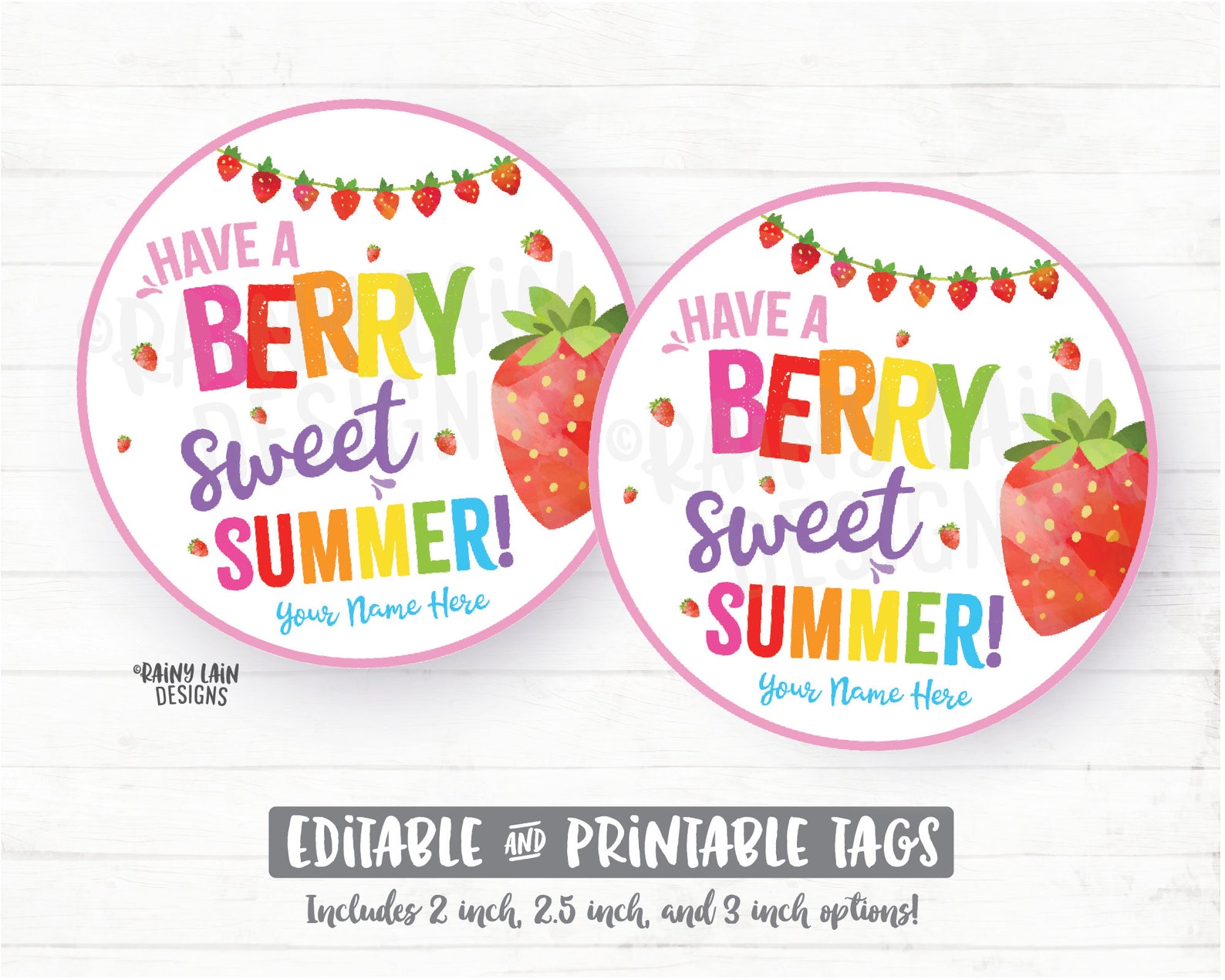 Have a Berry Sweet Summer Label End of School Year Stickers - Etsy