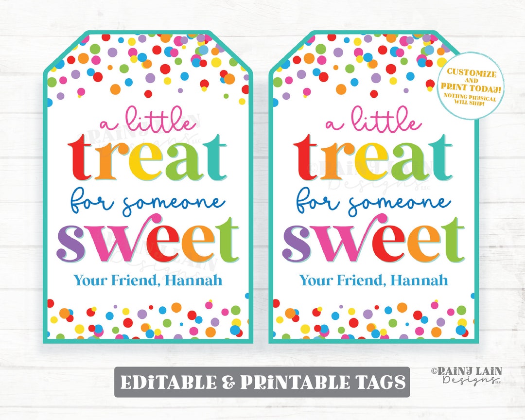 A Little Treat for Someone Sweet Tag Thank You Special Gift Employee ...
