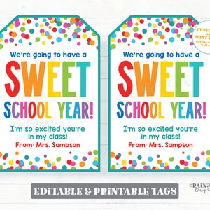 Sweet School Year Gift Tag Back to School First Day of School 1st ...