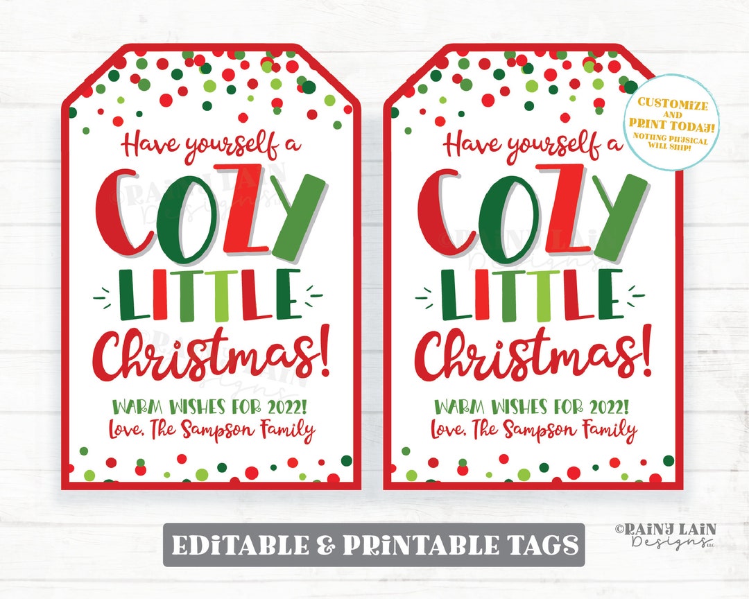 Have Yourself a Cozy Little Christmas Tag Fuzzy Blanket Gift Holiday ...