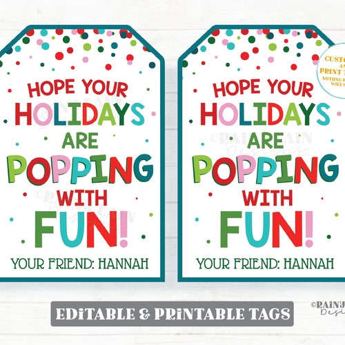 Christmas Pop Gift Tag Poppin Good Popping Holiday Fidget Toys - Etsy