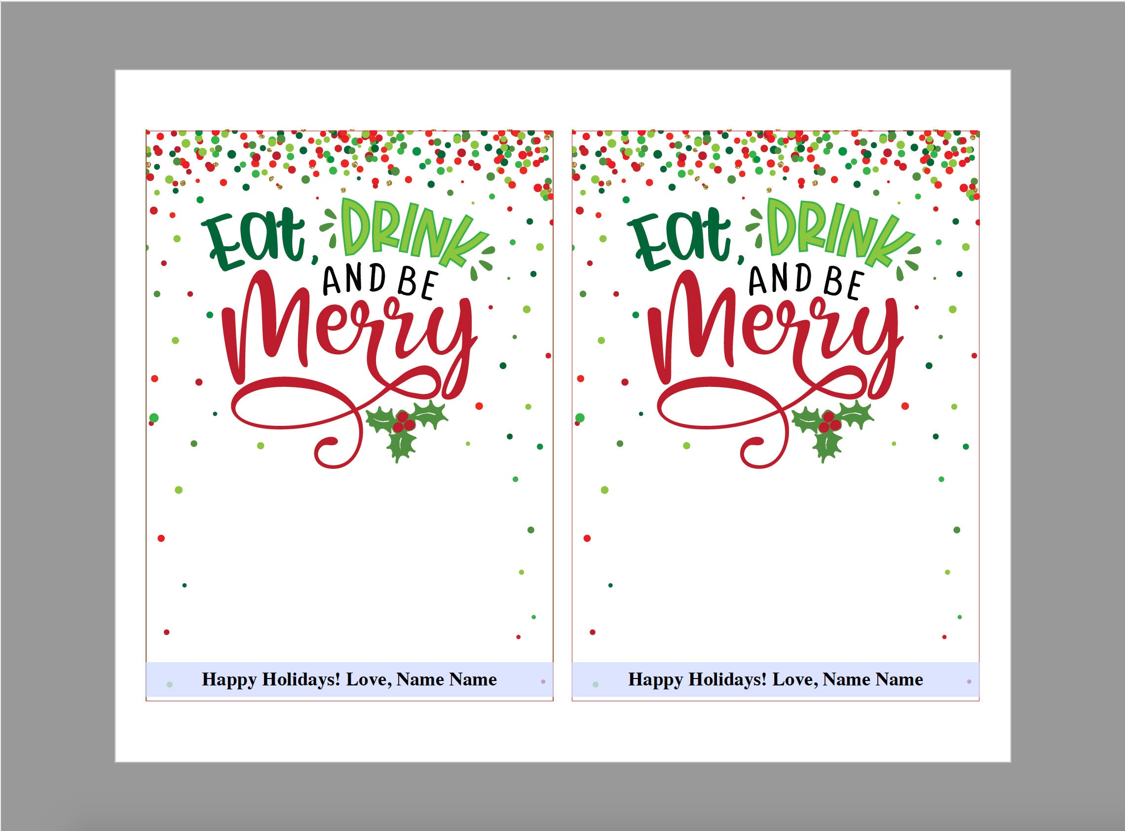 Holiday Gift Card Holder Christmas Gift Card Holder Eat - Etsy