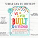 We Were Built to Be Friend Tag Building Block Puzzle Piece Friendship Thanks for Celebrating My ...