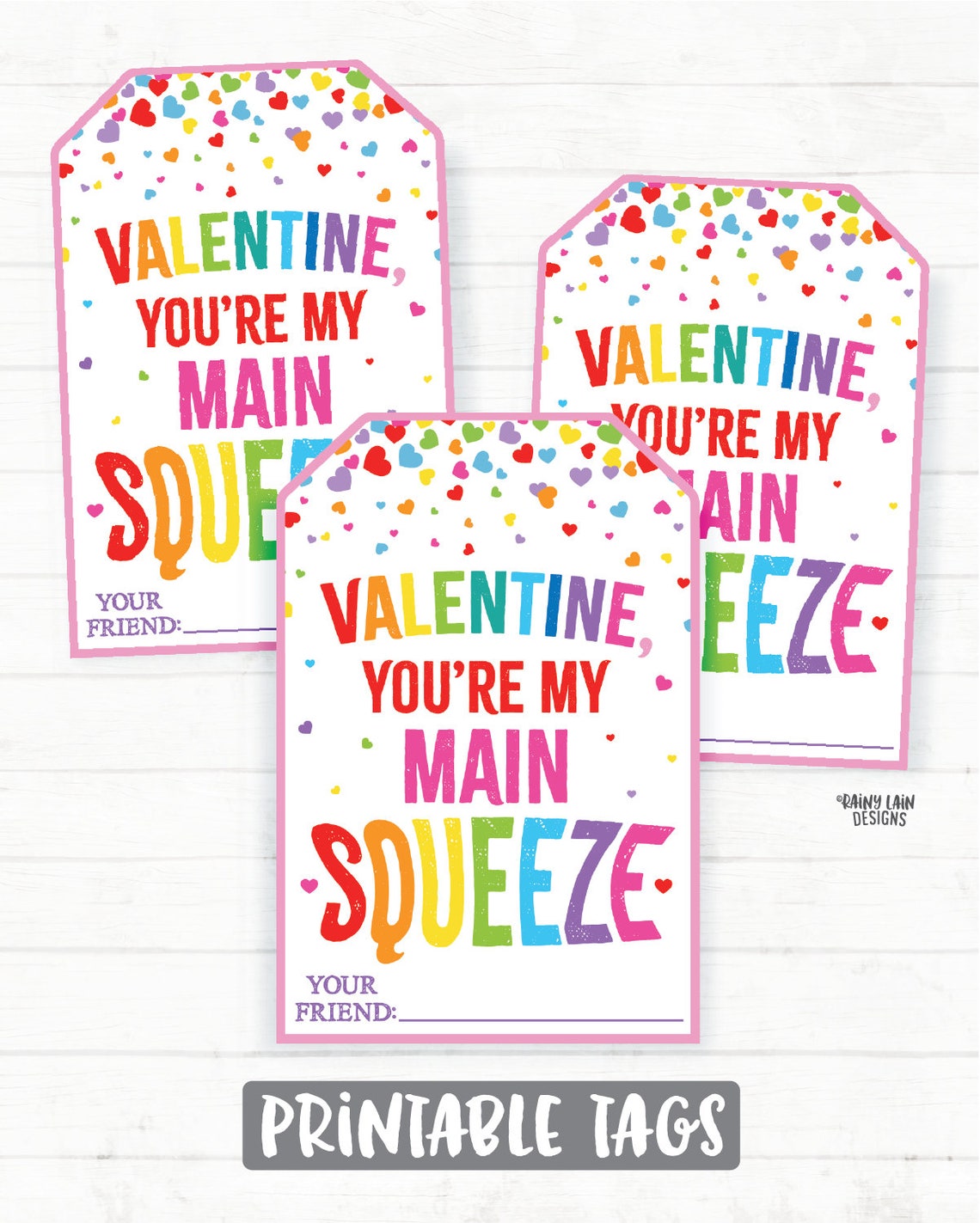 You're My Main Squeeze Valentine Squishies Valentine - Etsy