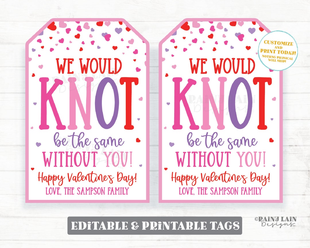 Knot Be the Same Without You Tag, Pretzel Hair Tie Friendship Bracelet ...