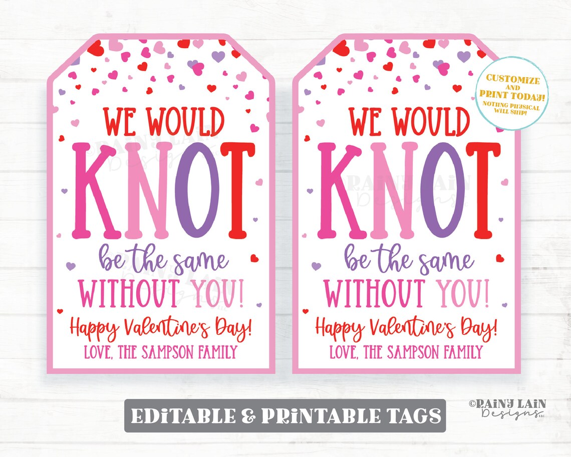 Knot Be the Same Without You Tag, Pretzel Hair Tie Friendship Bracelet ...